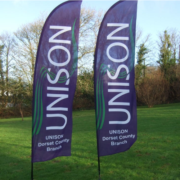 Curved top flag bracket and base rental in Dubai - Maeander